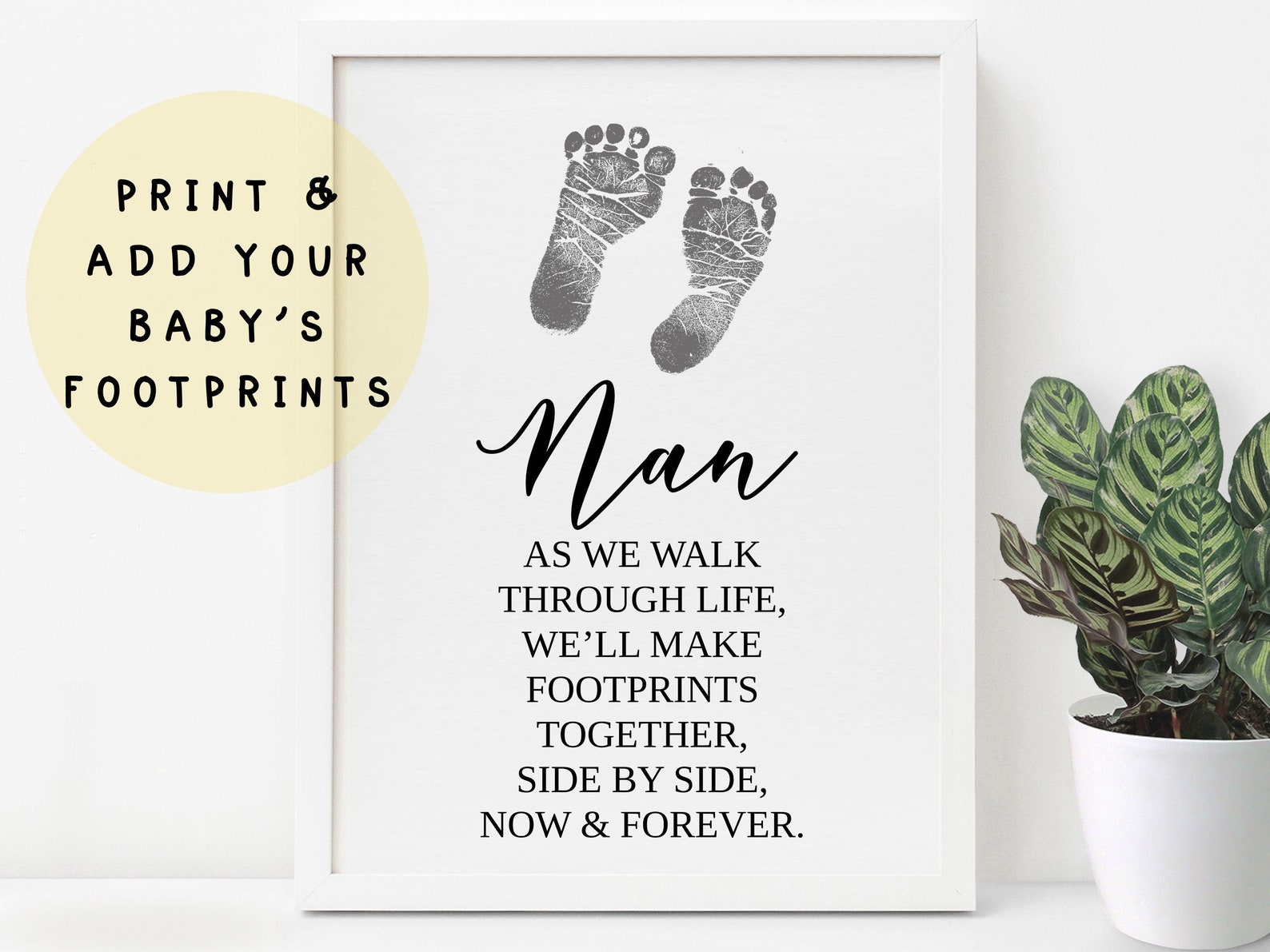 New Nan Gift New Nan Card Instant Download Art Mother's | Etsy