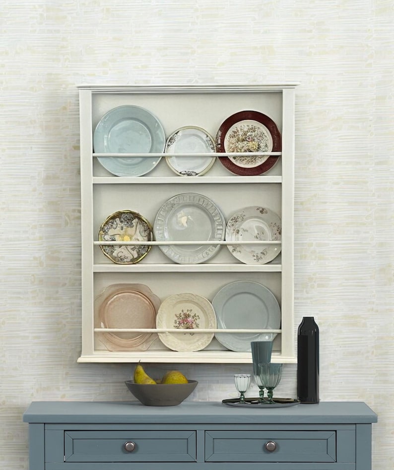 Plate Rack With Single Groove, Display Cabinet, Photo Display, 4 Rod ...