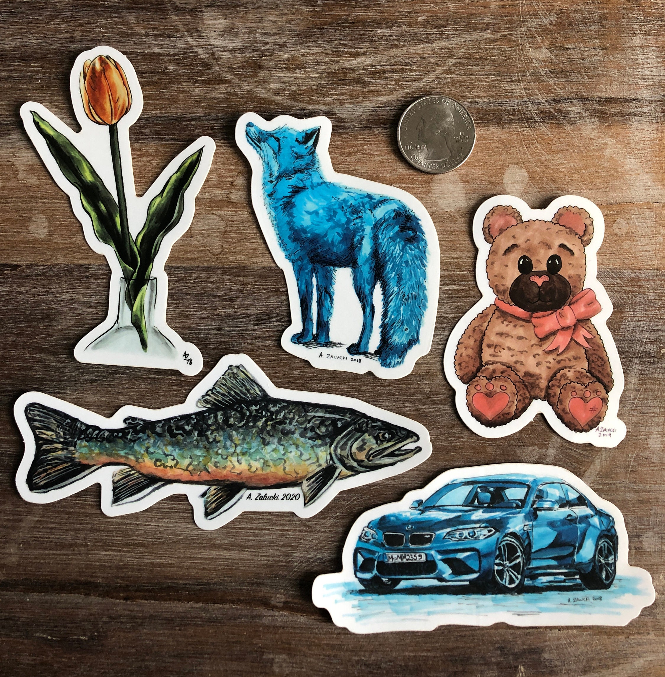 Blue Wolf Sticker - Etsy