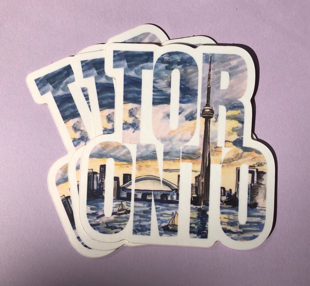 Toronto Skyline Matte Sticker - Etsy
