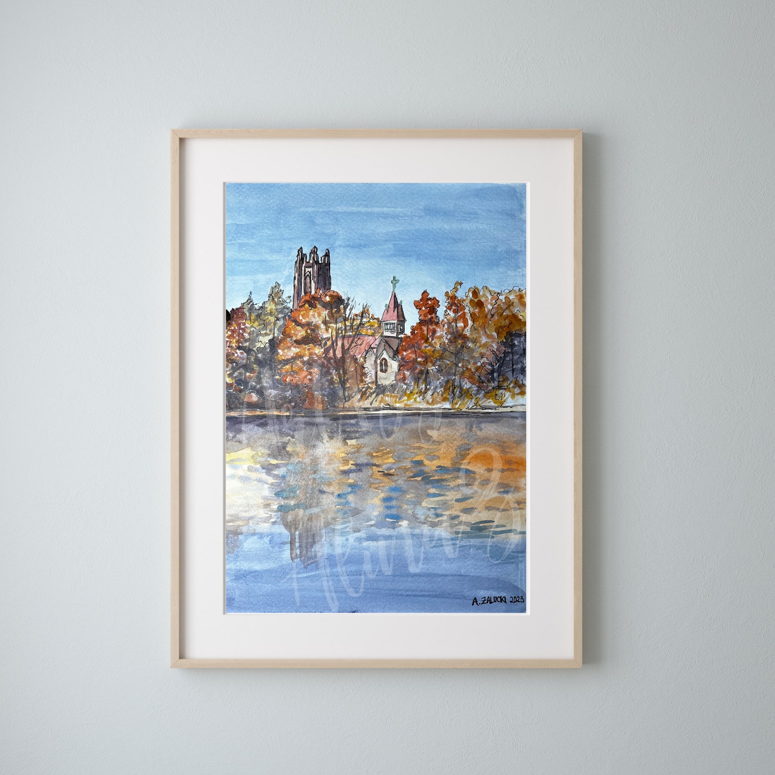 Wellesley Color Watercolor Print - Etsy