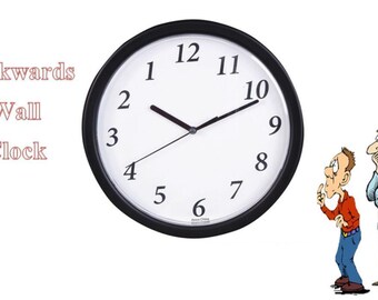 Reverse Clock | Etsy