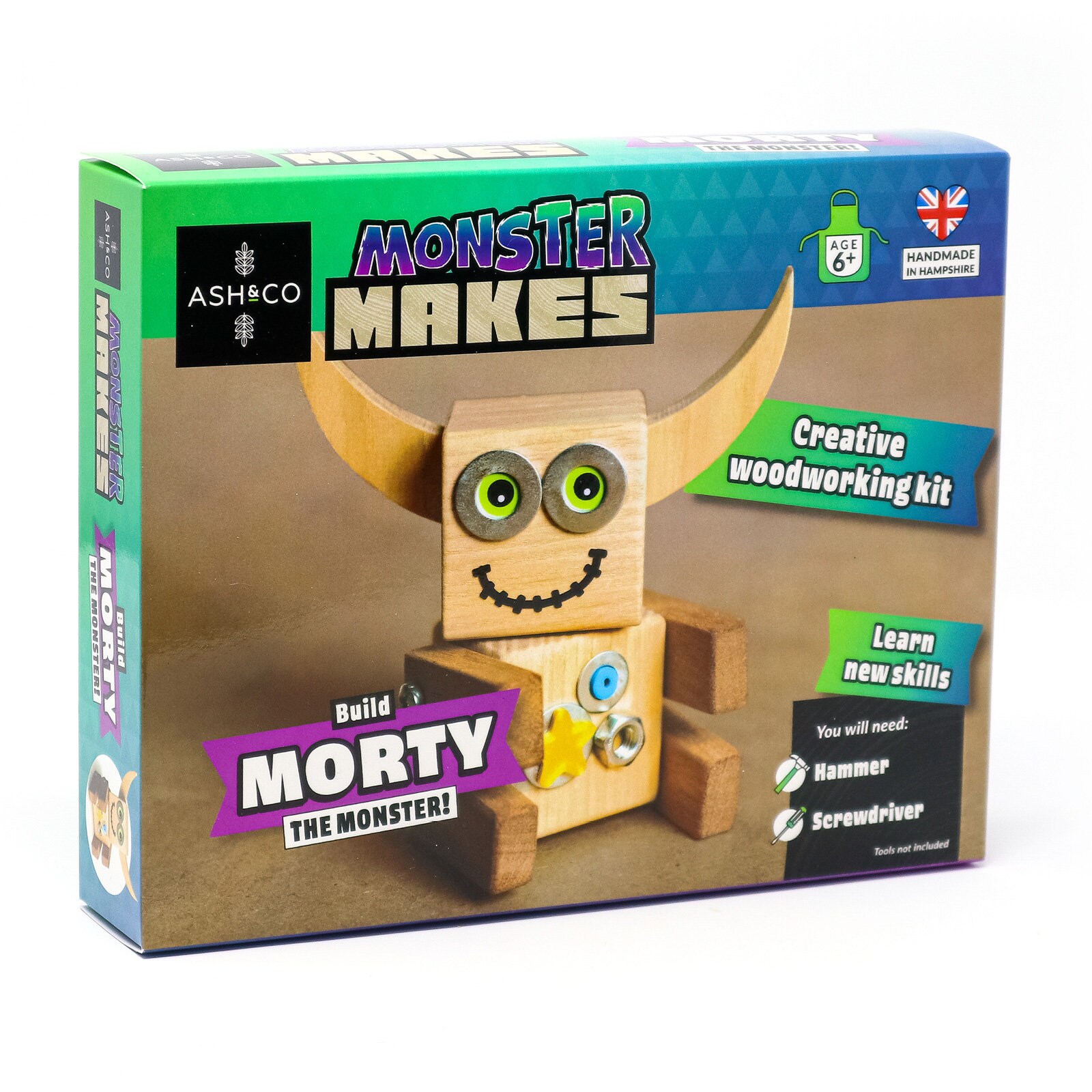 Wood Craft Kit for Kids Build Morty the Monster Ash & Co - Etsy