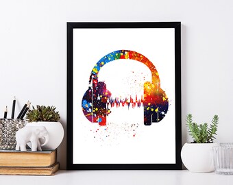 Watercolor Music Art | Etsy