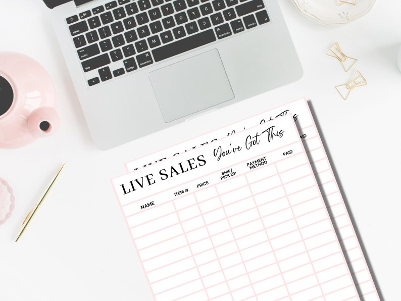 Motivational Live Video Sales Sheet / Facebook Live Sales / Live Sale ...