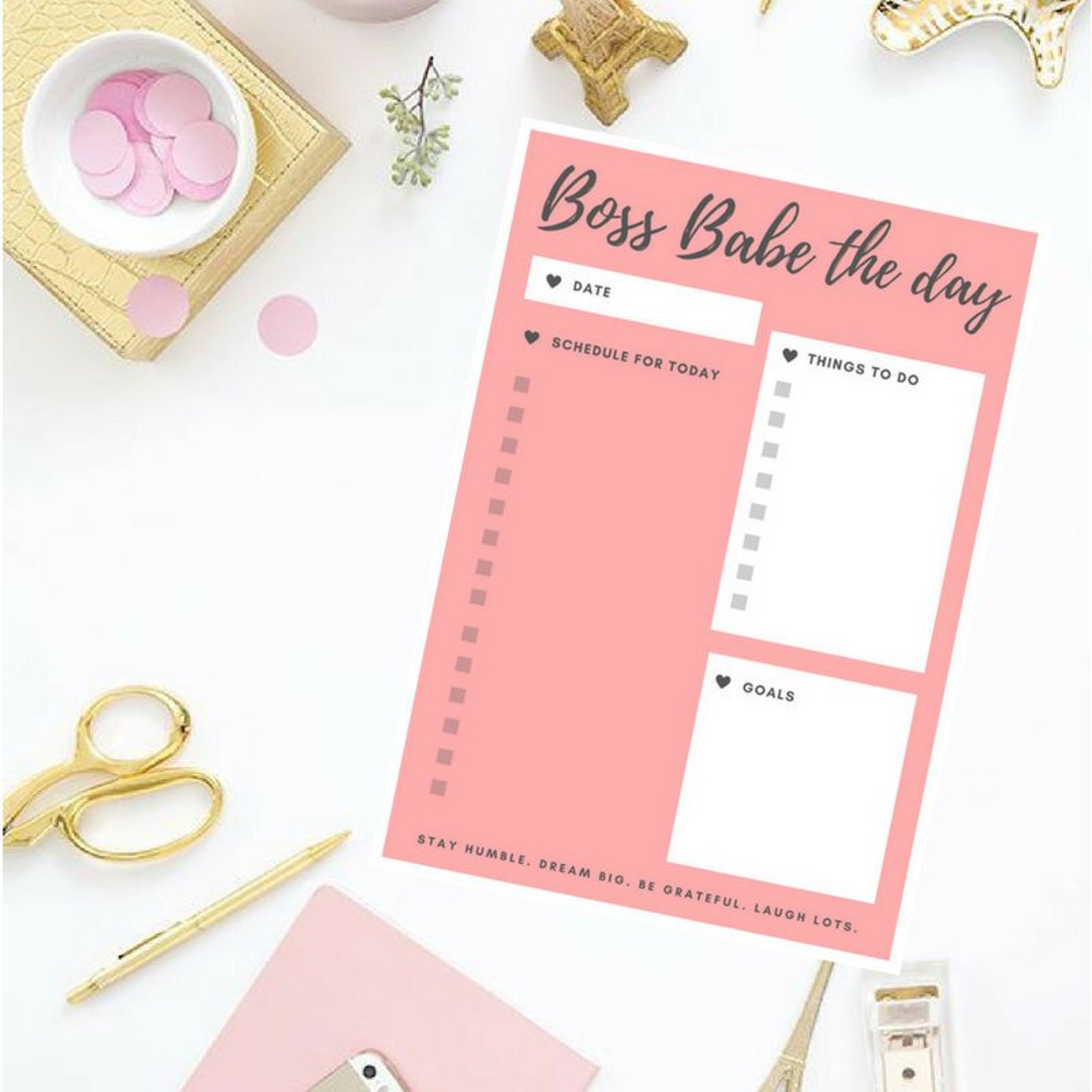 Girl Boss Schedule / Girl Boss Printable Planner Sheet / Entrepreneur ...