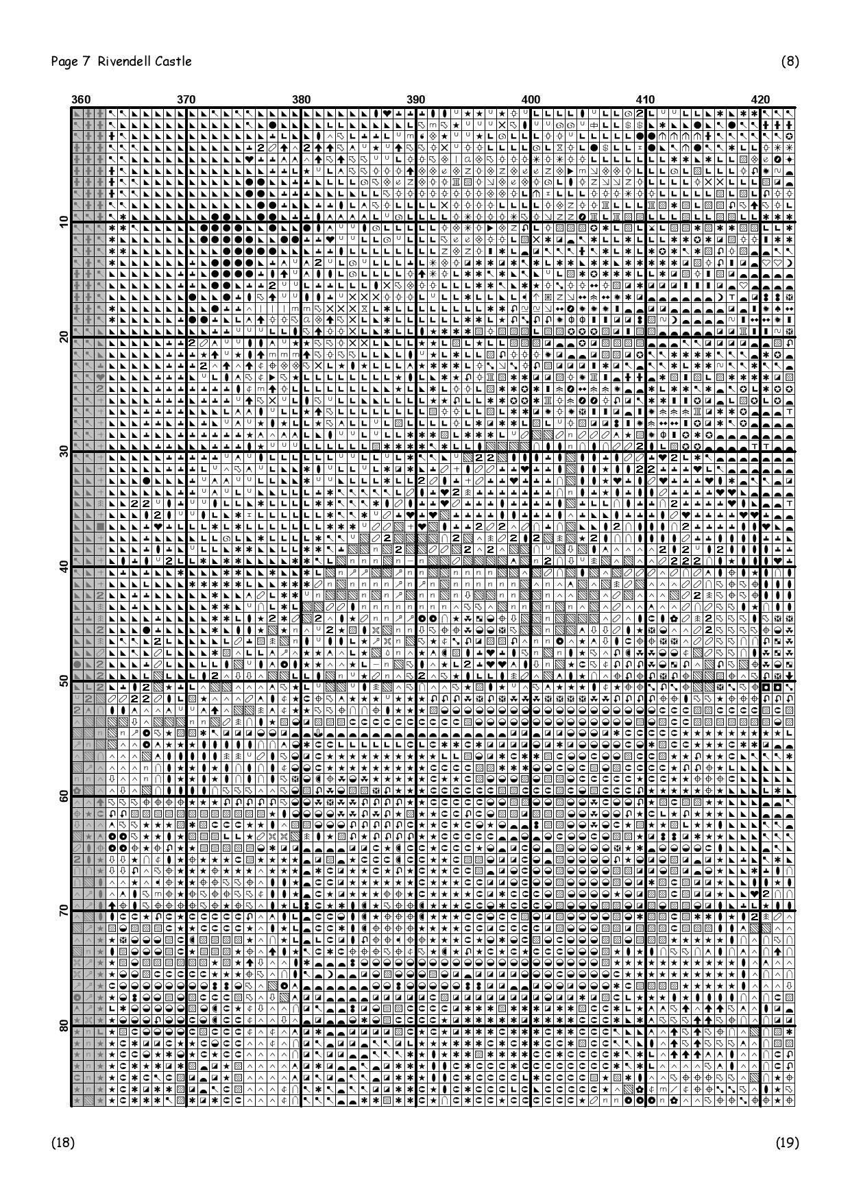 PDF "rivendell Castle" Cross Stitch Pattern DMC, Pattern Keeper ...