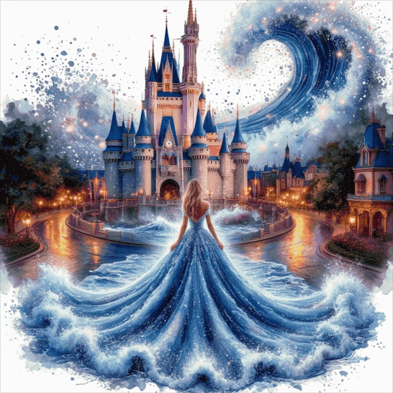 PDF "princess Wave" Cross Stitch Pattern DMC, Pattern Keeper Compatible ...