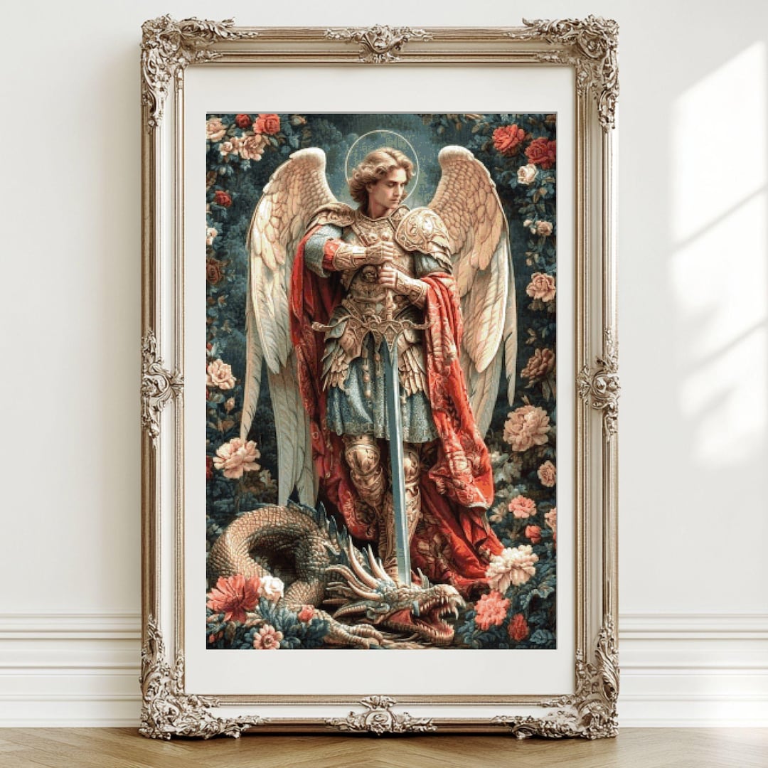 PDF "saint Michael" Cross Stitch Pattern DMC, Pattern Keeper Compatible ...