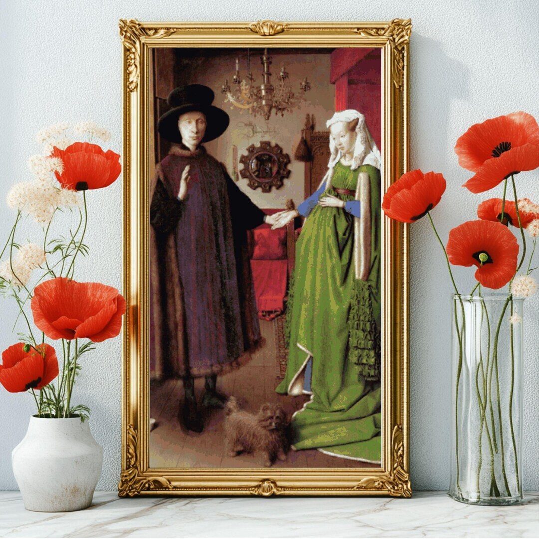 PDF "arnolfini Portrait" by Jan Van Eyck, Cross Stitch Pattern DMC ...
