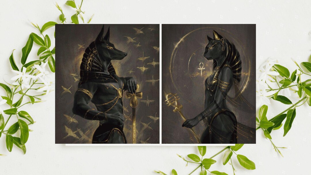 Bundle of 2 Charts "egyptian Gods" Cross Stitch Patterns DMC, Pattern ...