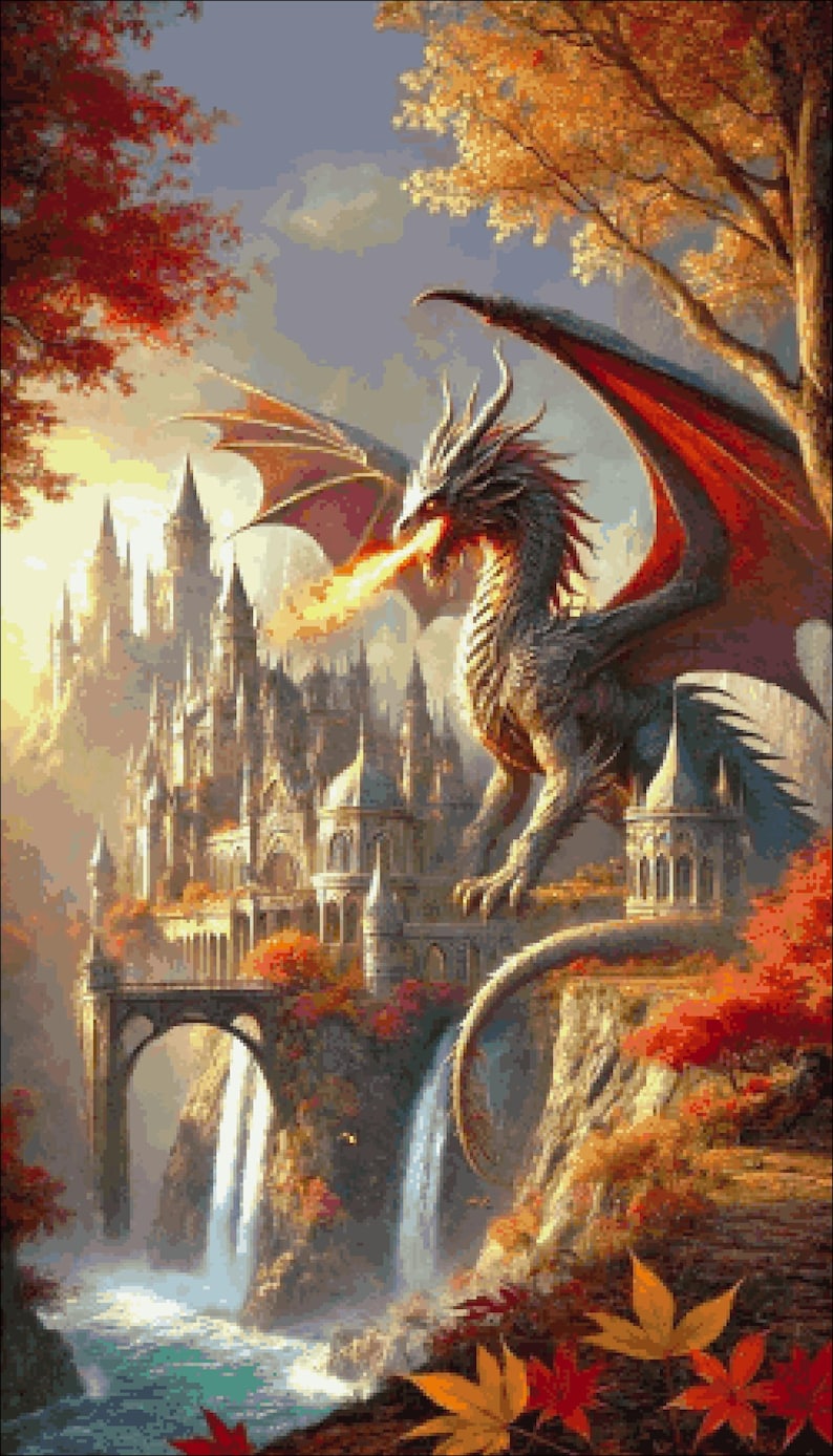 PDF "the Dragon's Dominion" Cross Stitch Pattern DMC, Pattern Keeper ...