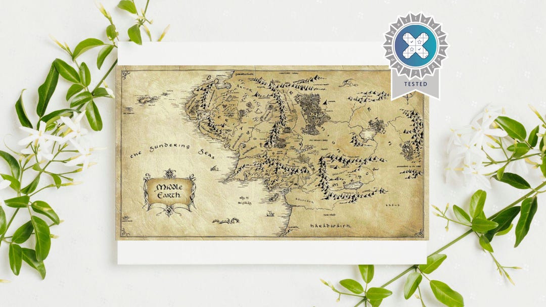 PDF "middle Earth Vintage Map" DMC Cross Stitch Pattern, Instant ...