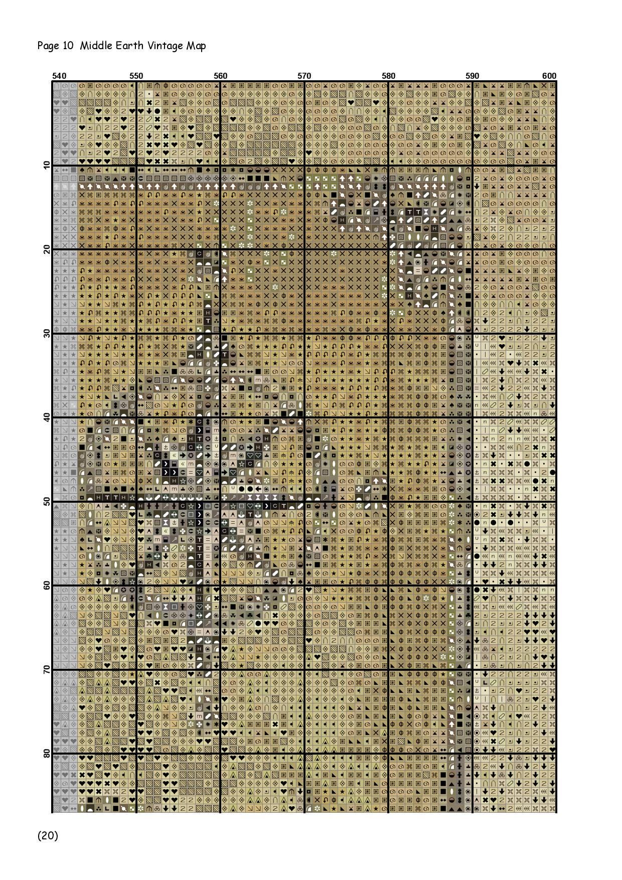 PDF "middle Earth Vintage Map" DMC Cross Stitch Pattern, Instant ...
