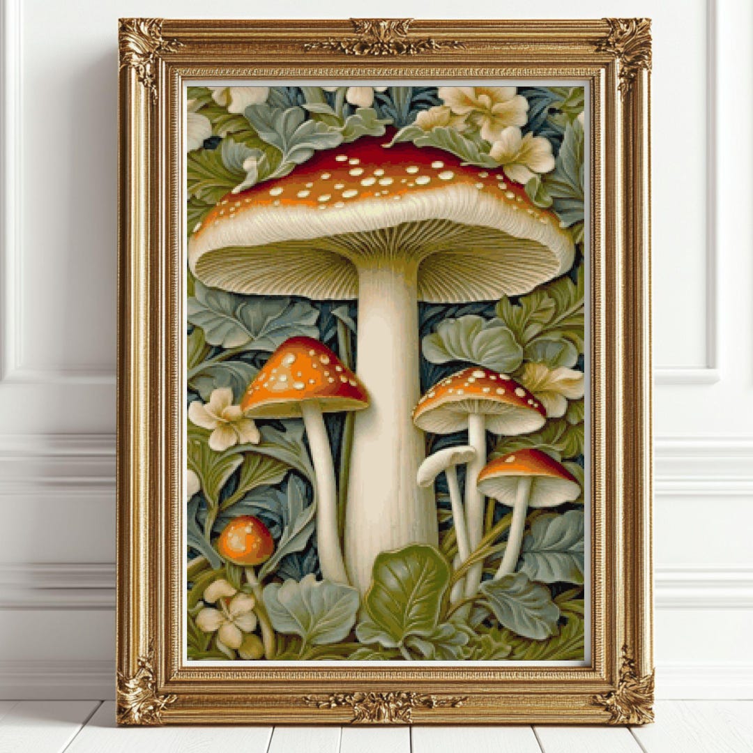 William Morris "mushroom" PDF Cross Stitch Pattern DMC Pattern Keeper ...