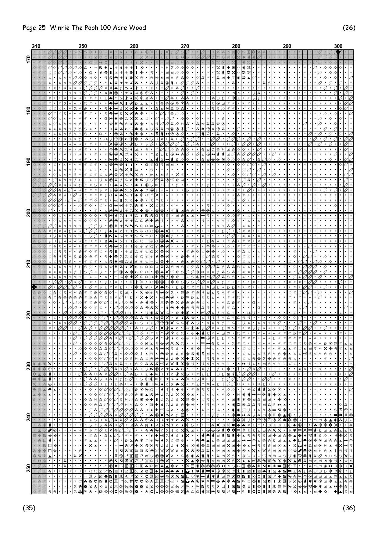 PDF "100 Acre Wood Map" Cross Stitch Pattern DMC, Pattern Keeper ...