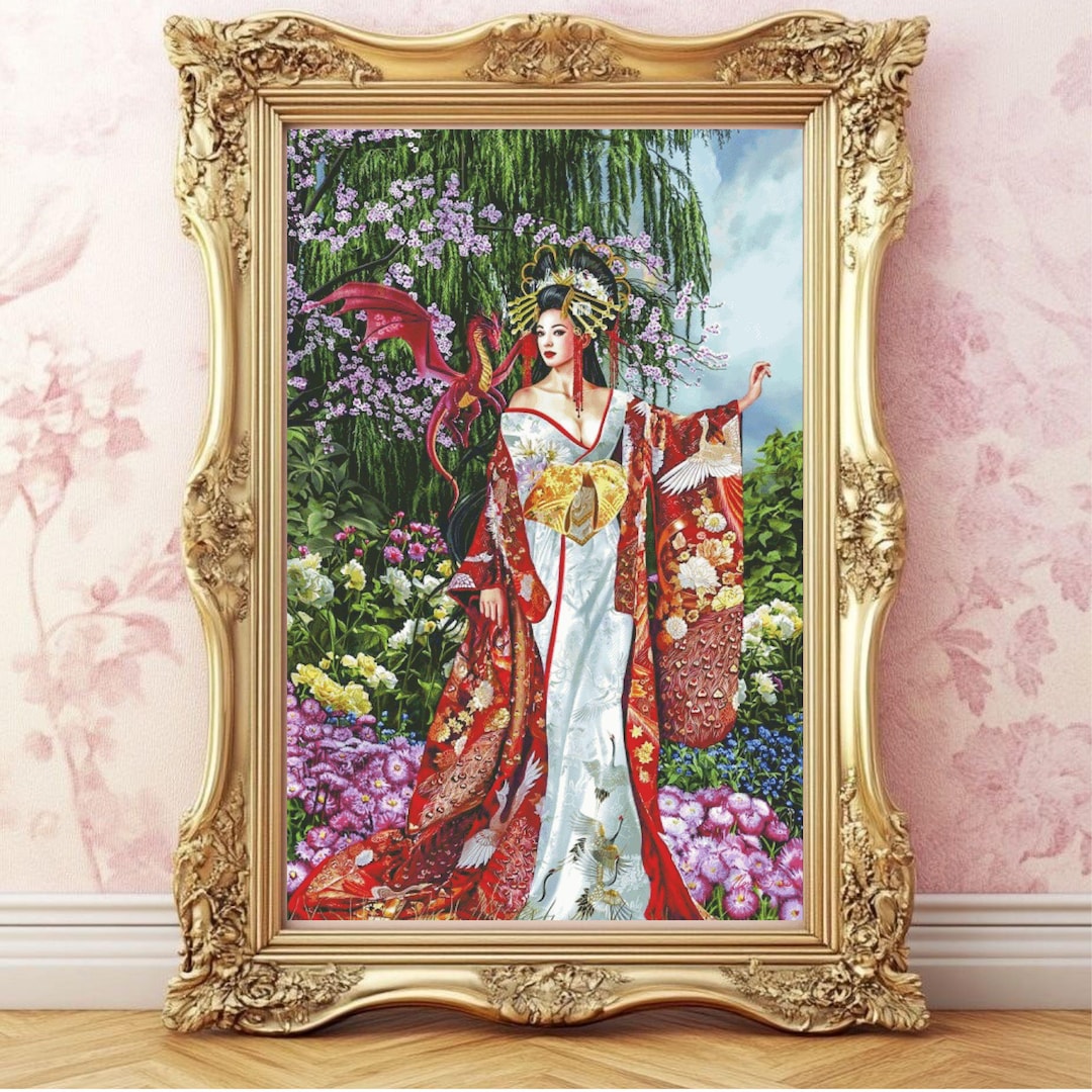 PDF "asian Beauty" Cross Stitch Pattern DMC, Pattern Keeper Compatible ...