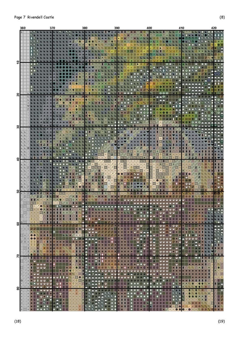 PDF "rivendell Castle" Cross Stitch Pattern DMC, Pattern Keeper ...