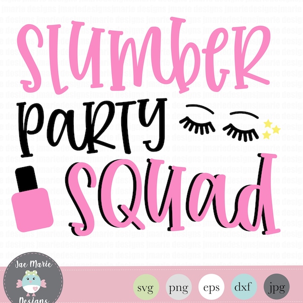 Slumber Party Squad Svg - Etsy