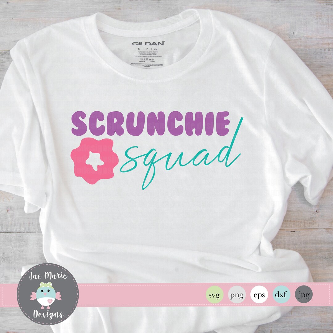 Scrunchie Squad Svg, Vsco Girl Svg, Scrunchie Clipart, Vsco Sublimation ...