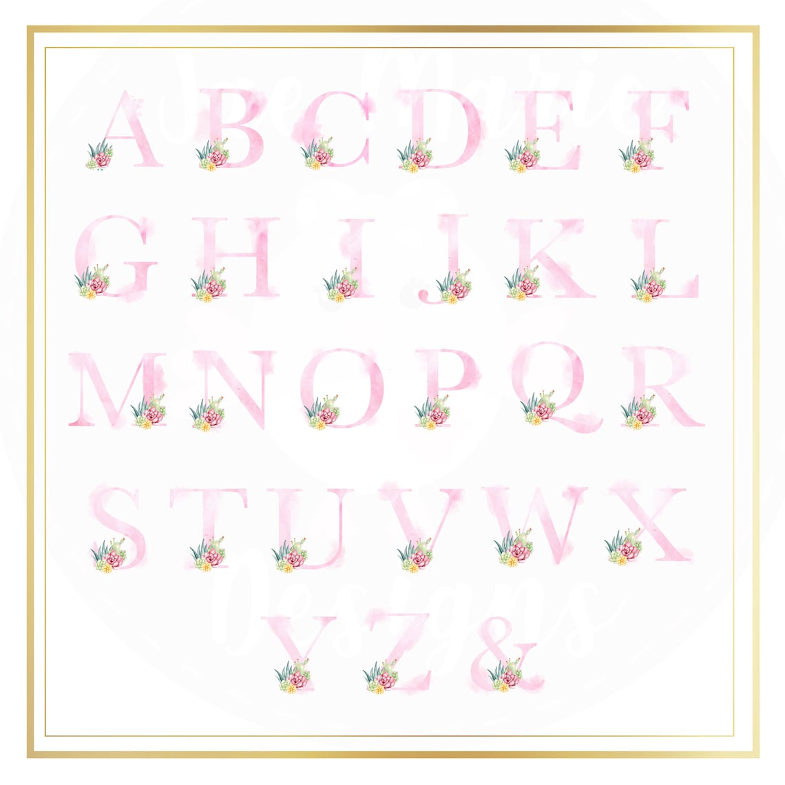 Watercolor Alphabet Clipart Alphabet Clipart Watercolor - Etsy