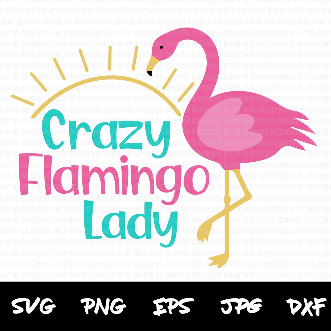 Crazy Flamingo Lady Svg Funny Svg Flamingo Svg Files - Etsy