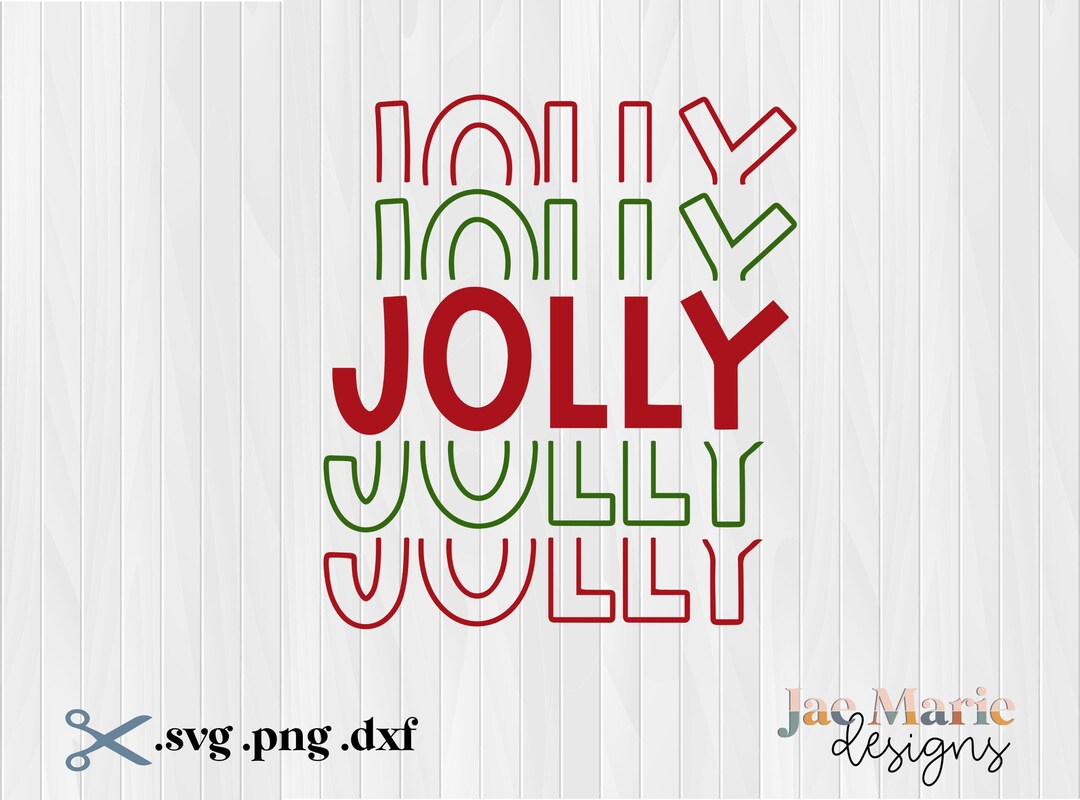 Christmas Svg, Jolly Svg, Modern Svg, Stacked Svg, Simple Holiday Svg ...