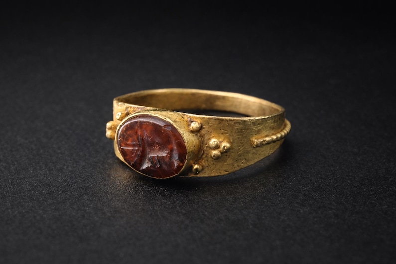 Ancient 20 - 22k Roman Communion Ring Circa 600 AD - Etsy