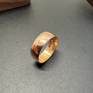 Antique 9 Karat Rose Gold Wide Band Full British Hallmarks - Etsy