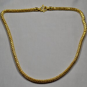 24 Karat Handmade 16" Dragon Scale Chain Necklace - Etsy