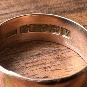 Antique 9 Karat Rose Gold Wide Band Full British Hallmarks - Etsy