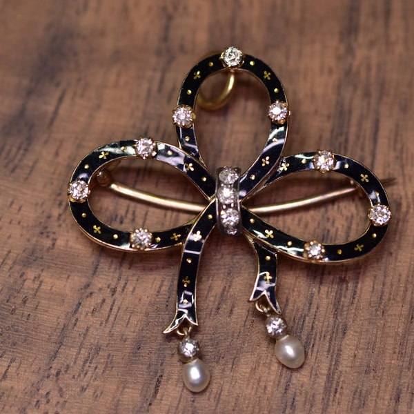 Bow Brooch - Etsy
