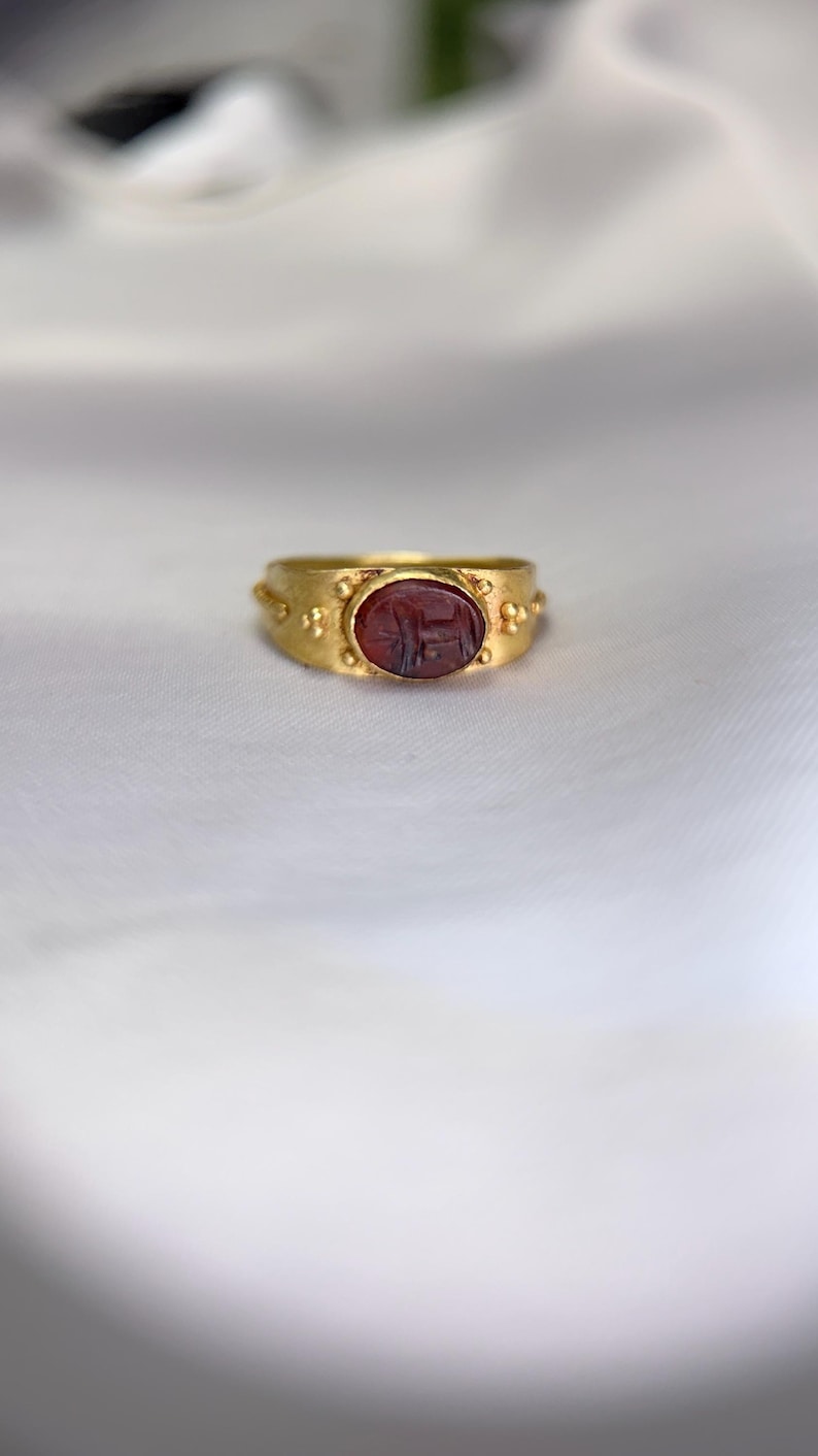 Ancient 20 - 22k Roman Communion Ring Circa 600 AD - Etsy