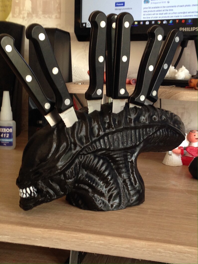 Alien Head Knife Block - Etsy