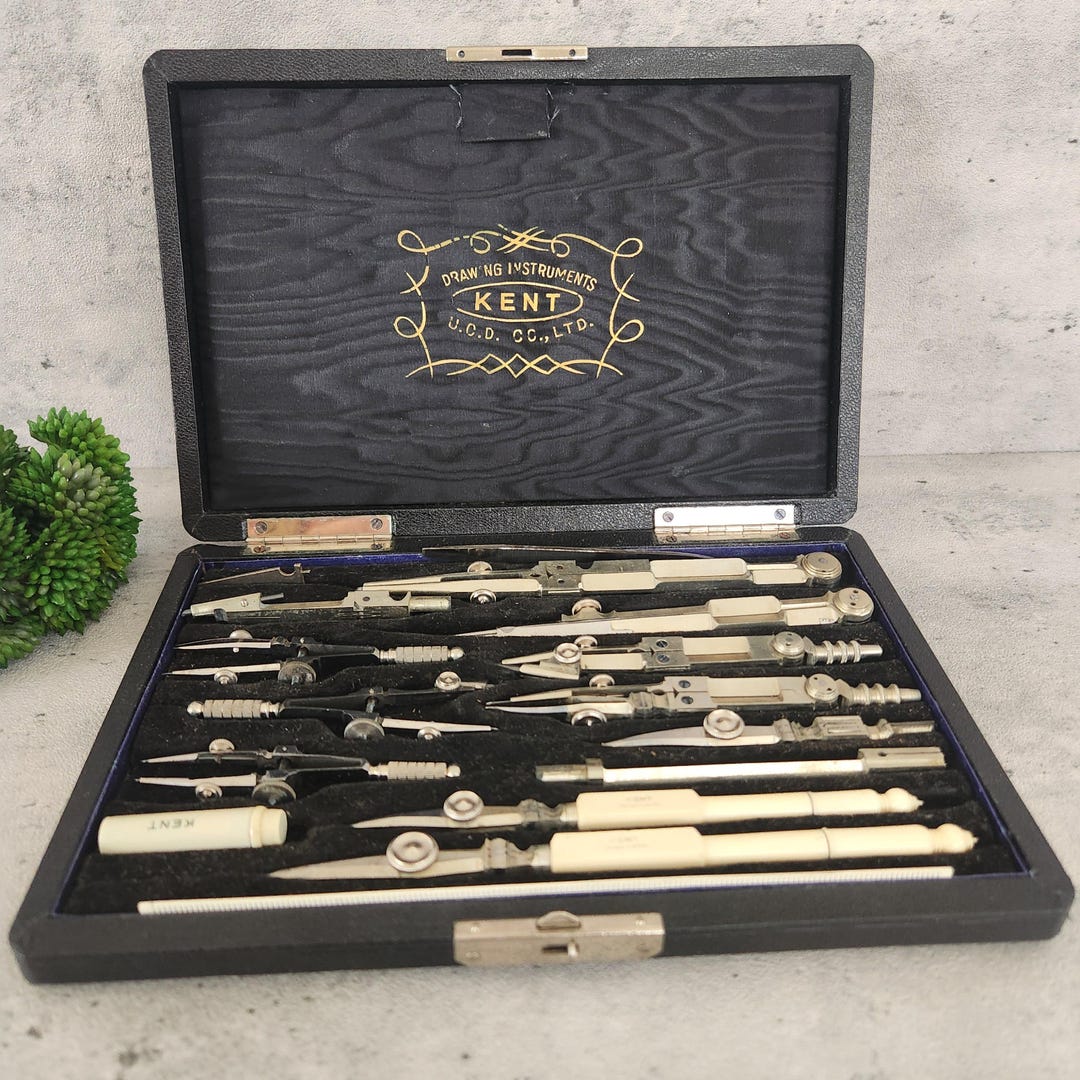 Antique Kent Drafting/drawing Instrument Set - Etsy