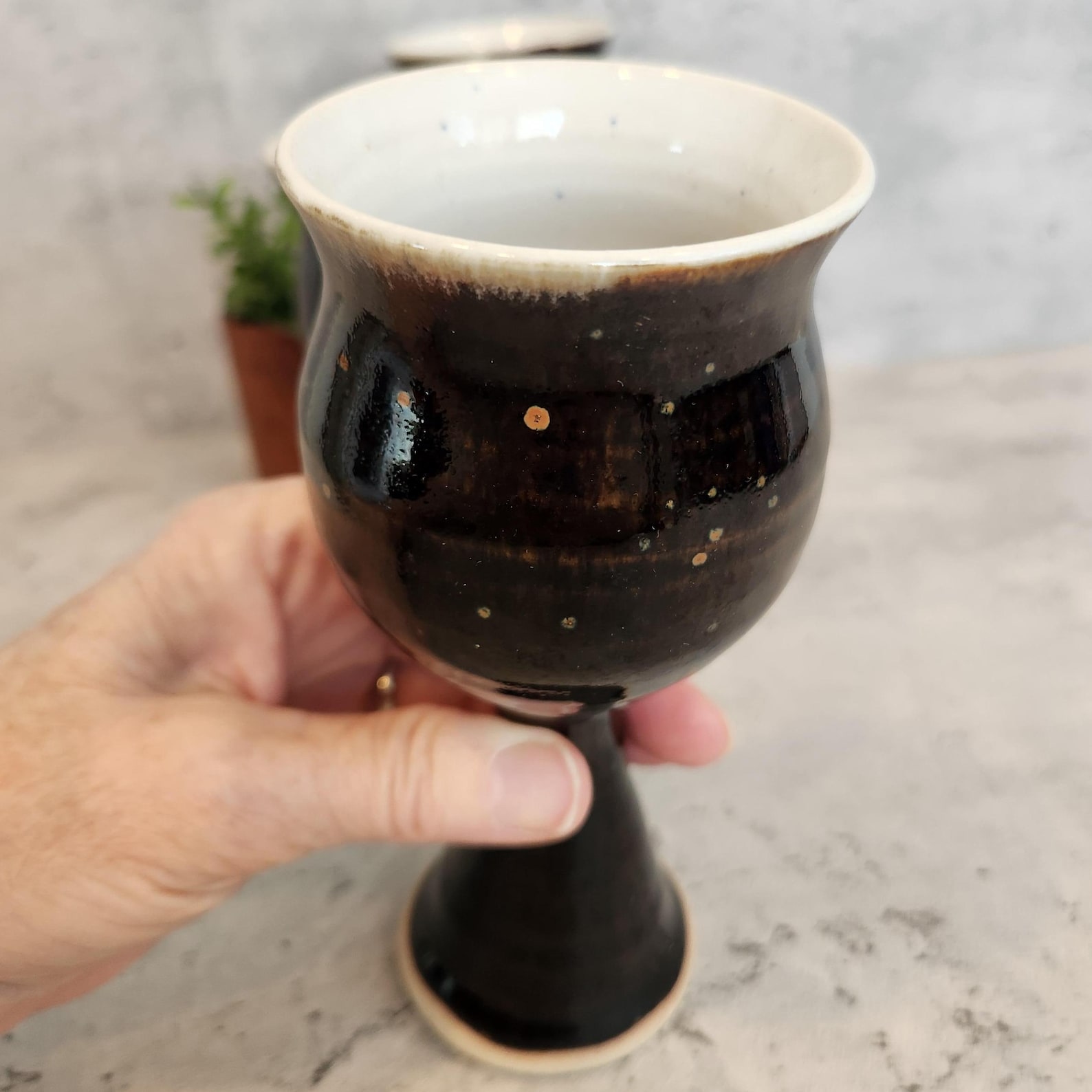 Set of Three Studio Pottery Goblets Signed by Artist Geele - Etsy
