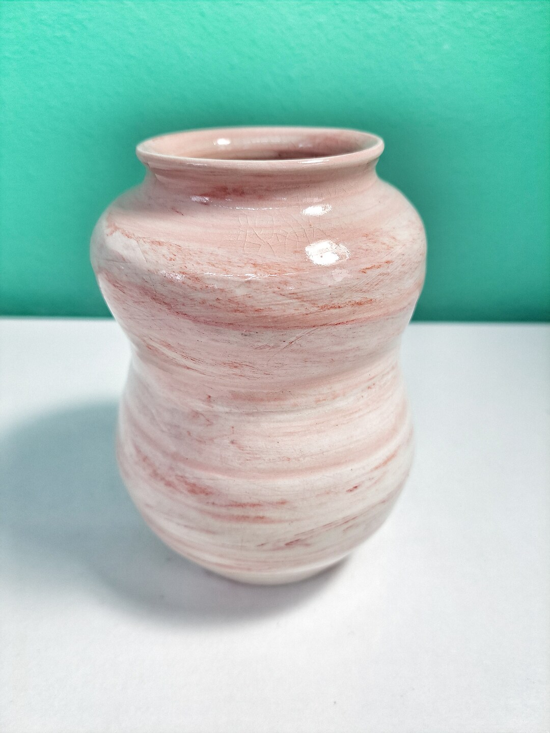 Pink Ceramic Swirl Vase - Etsy