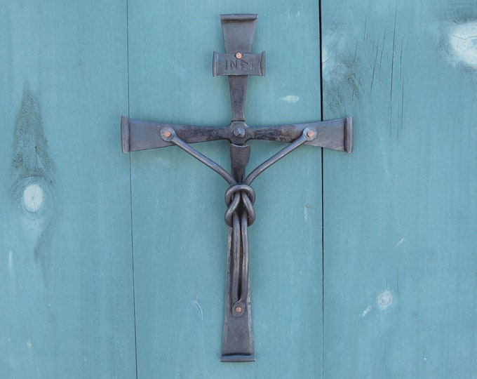 Hand Forged Steel Wall Crucifix, Forged Wall Cross, Wall Crucifix ...