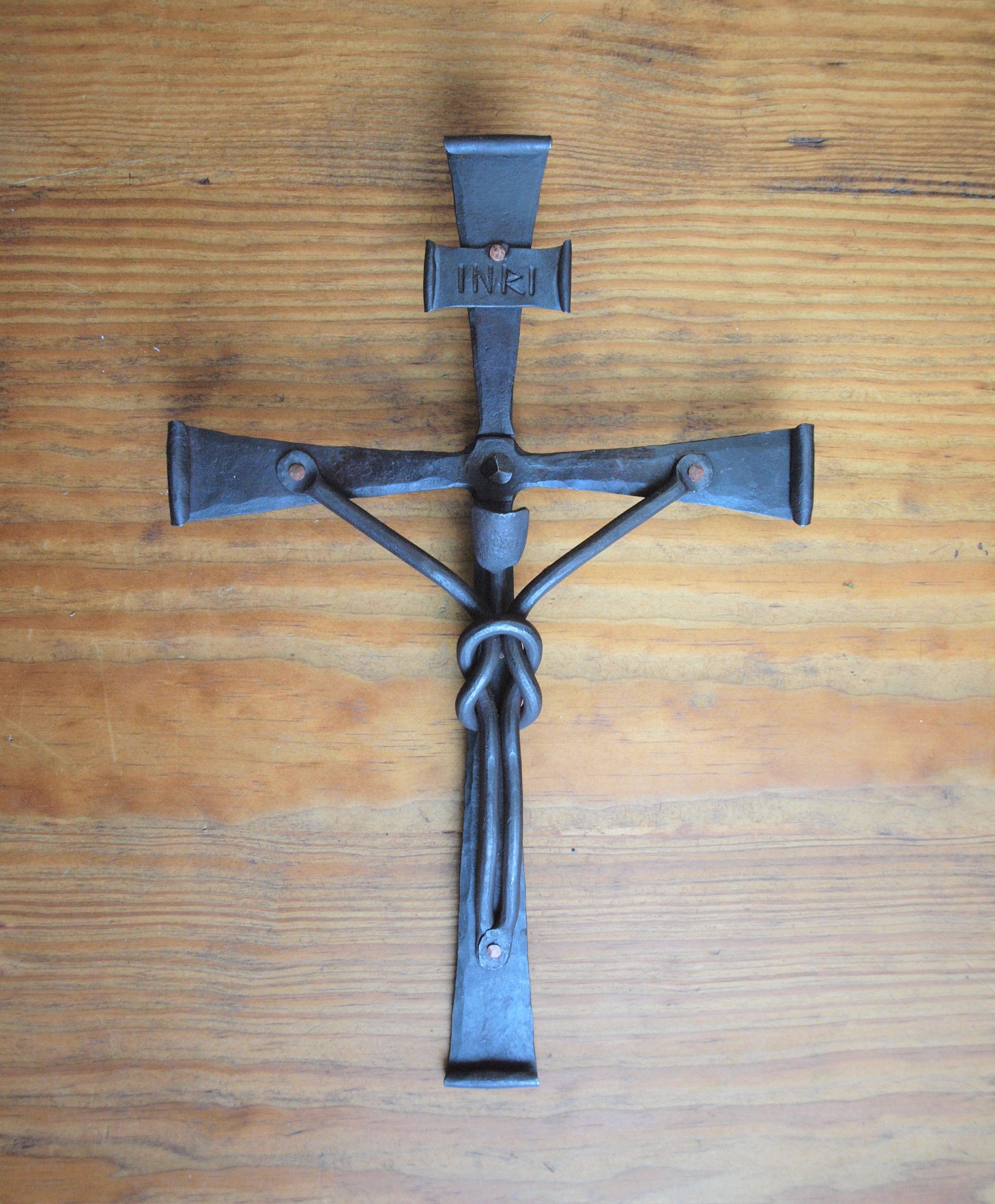 Hand Forged Steel Wall Crucifix Forged Wall Cross Wall - Etsy