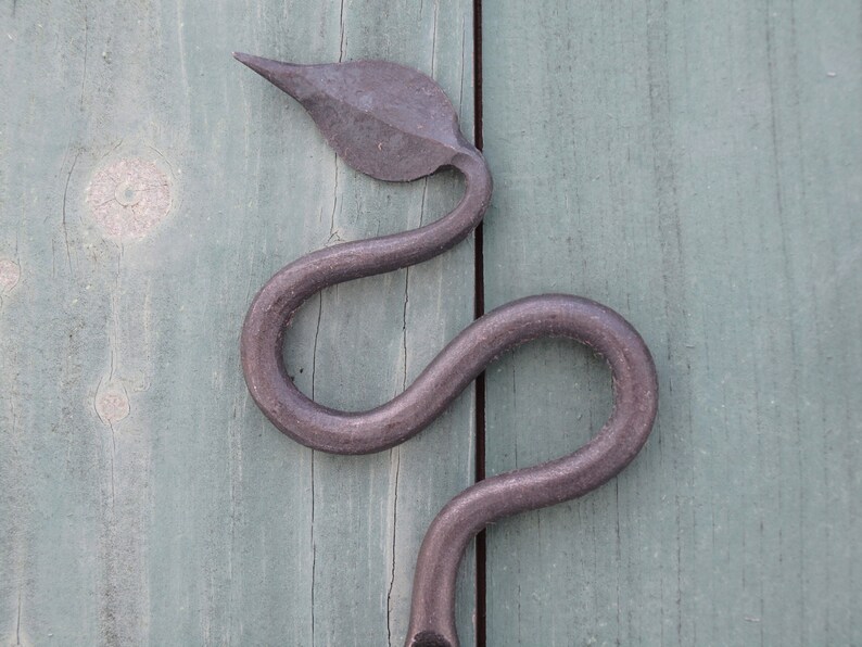 Leaf End Wall Hook With Leaf Finial, Blacksmith Made Leaf End Wall Hook ...