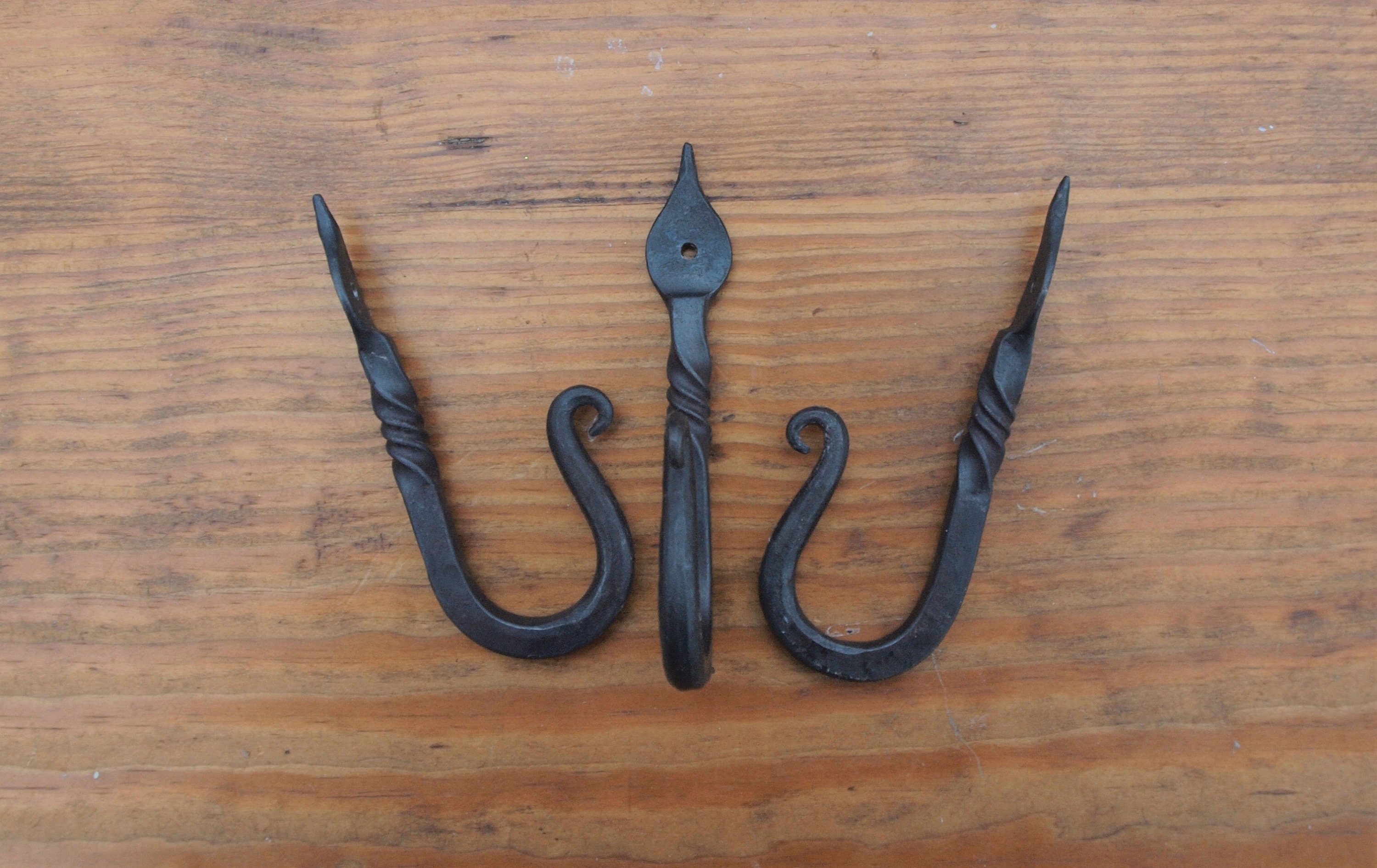 Hand Forged Twisted Wall Hook Colonial Hook Blacksmith Made - Etsy