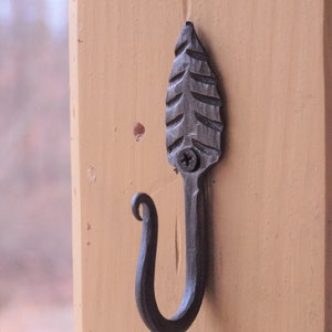 Hand Forged Pine Tree Wall Hook, Christmas Wreath Hook, Pine Tree Hook ...