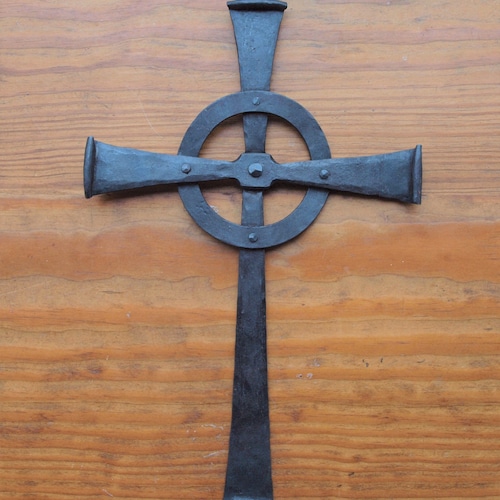 Hand Forged Steel Wall Crucifix Forged Wall Cross Wall - Etsy