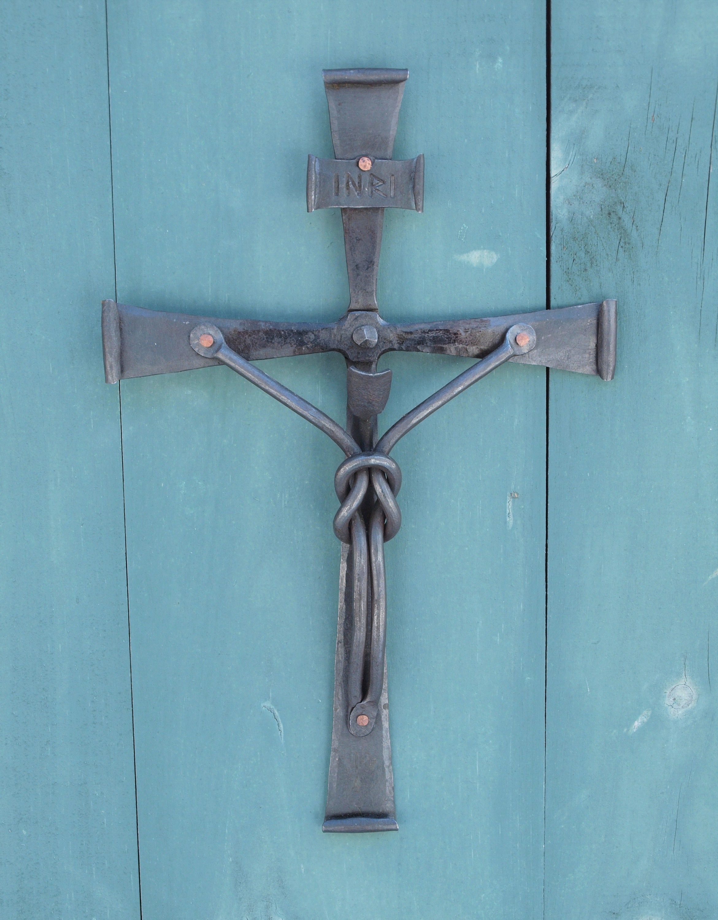 Hand Forged Steel Wall Crucifix Forged Wall Cross Wall - Etsy