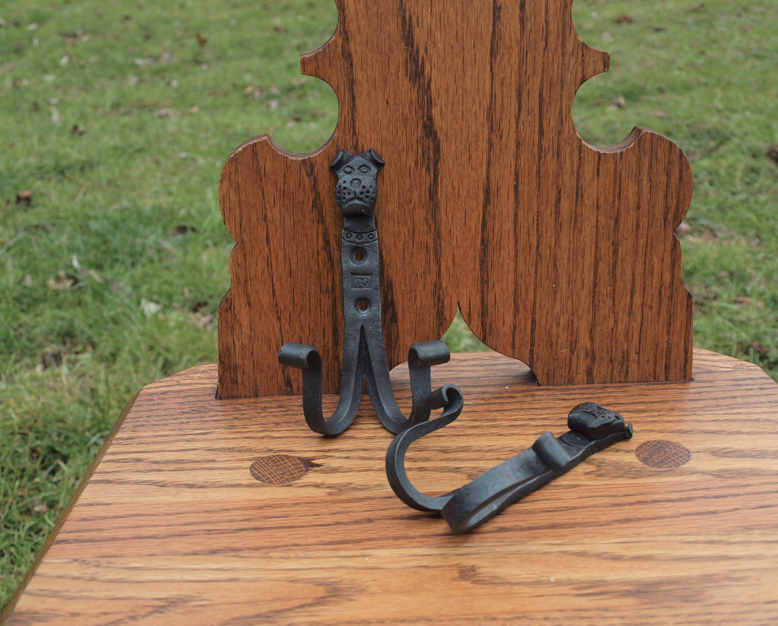 Hand Forged Dog Head Wall Hook, Blacksmith Made Dog Head Wall Hook ...