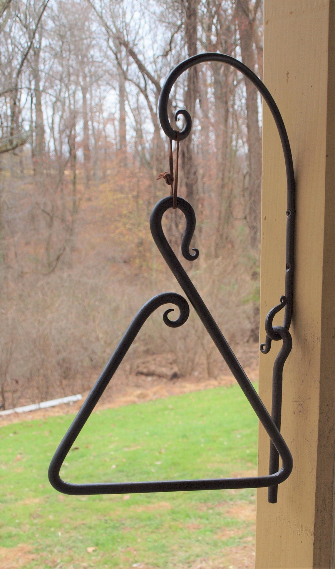 Hand Forged Dinner Bell Triangle, Dinner Bell, Triangle Gong, Triangle ...