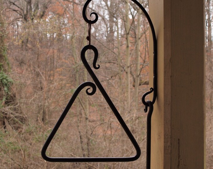 Hand Forged Dinner Bell Triangle, Dinner Bell, Triangle Gong, Triangle ...