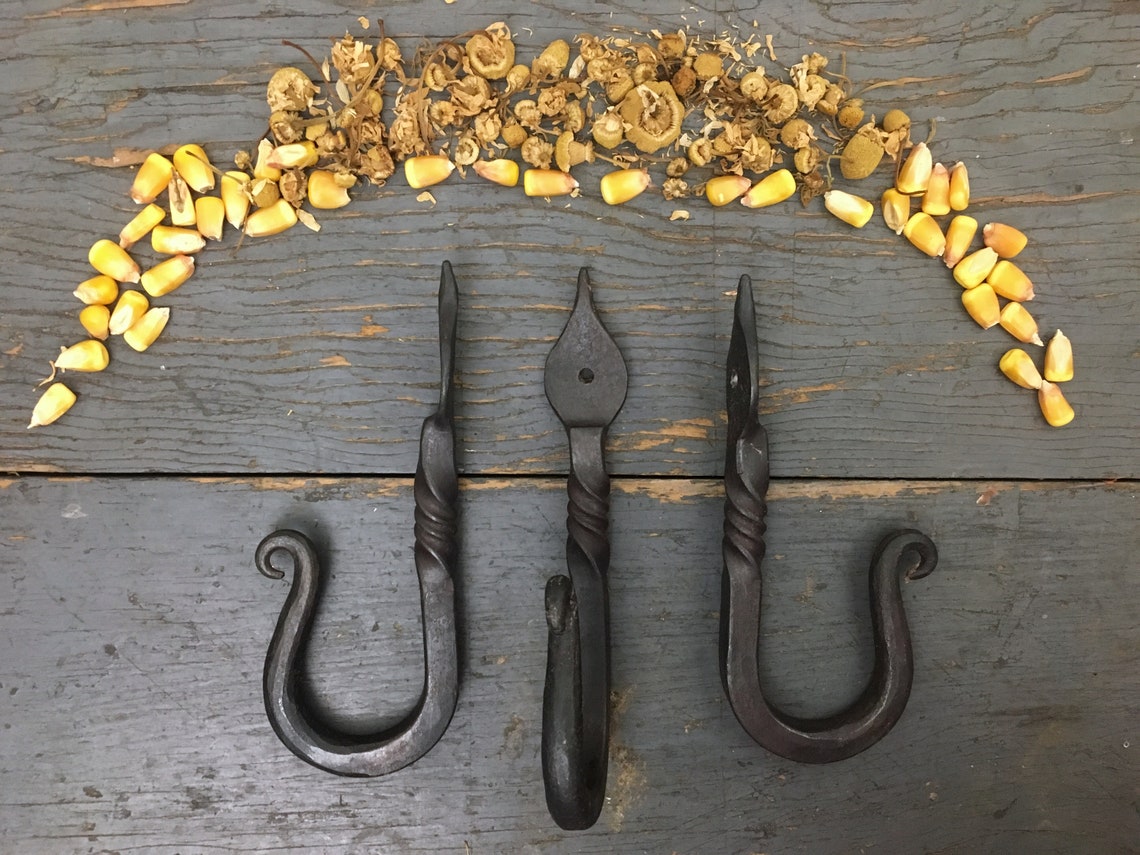 Hand Forged Twisted Wall Hook Colonial Hook Blacksmith Made - Etsy