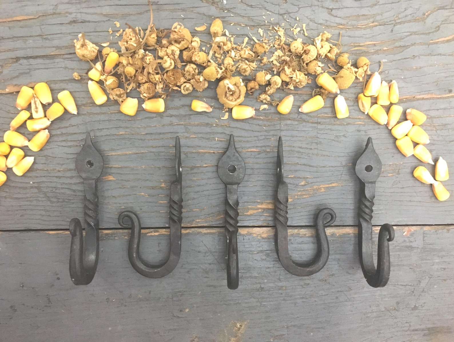 Set of 3 Hand Forged Twisted Wall Hook Colonial Hook | Etsy