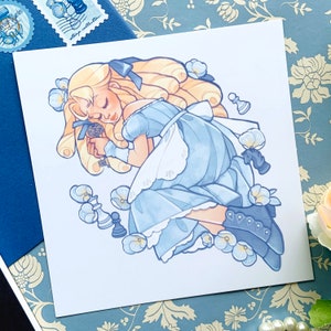 Sleeping Alice Square Print - Etsy